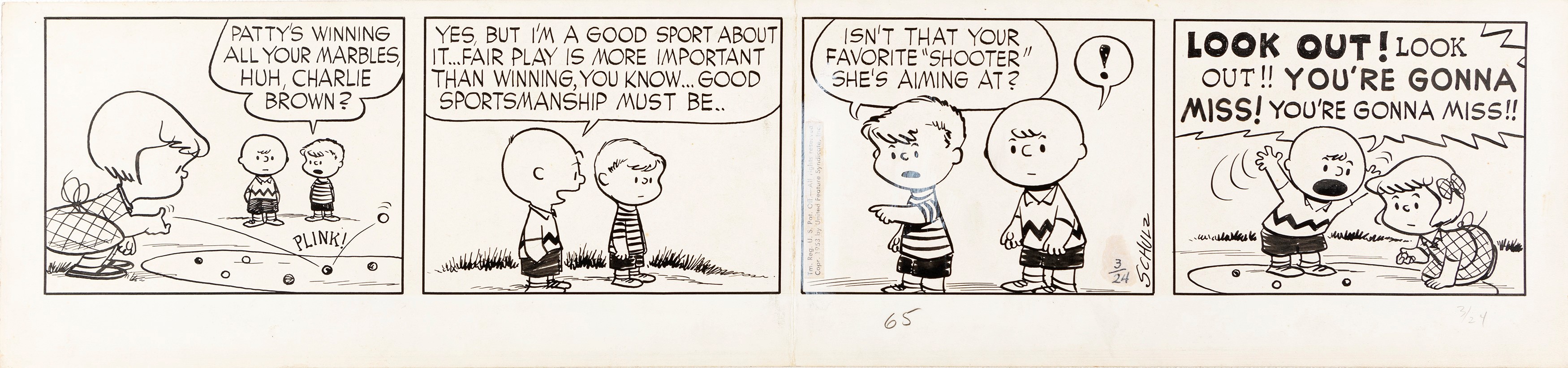 Charles M. Schulz - Peanuts 1953 | Original Comic Arts & Illustrations ...
