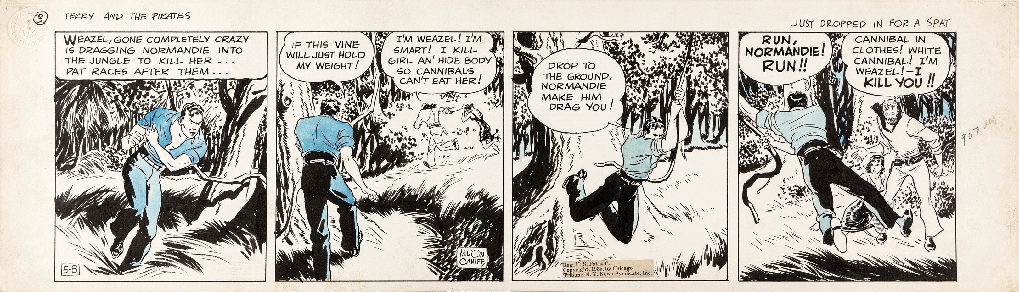 Milton Caniff - Terry and the Pirates - Just dropped in for a spat 1935 ...