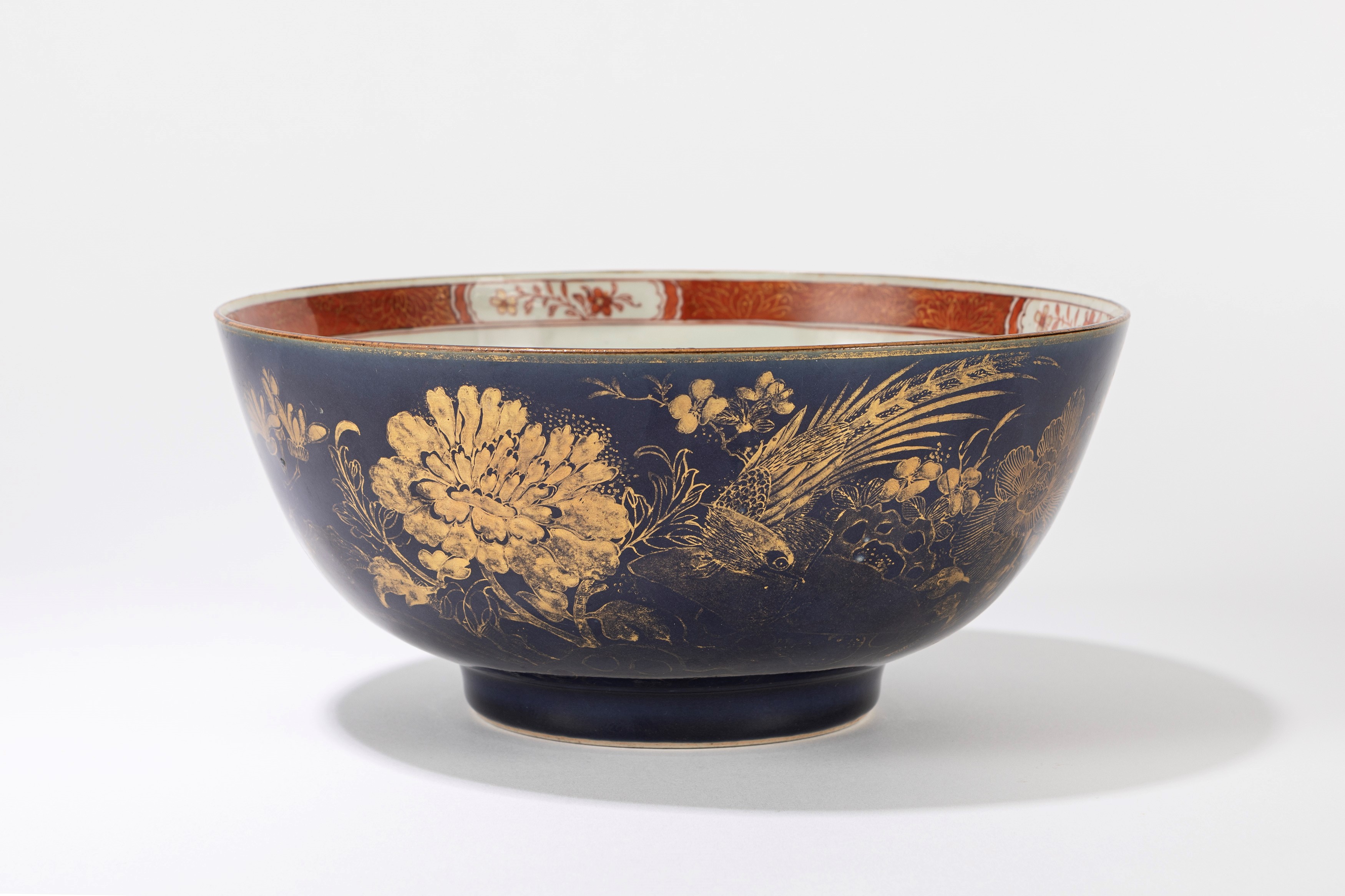 "PUNCH BOWL" IN POWDER BLUE PORCELAIN China, Qing Dynasty, 19th century ...