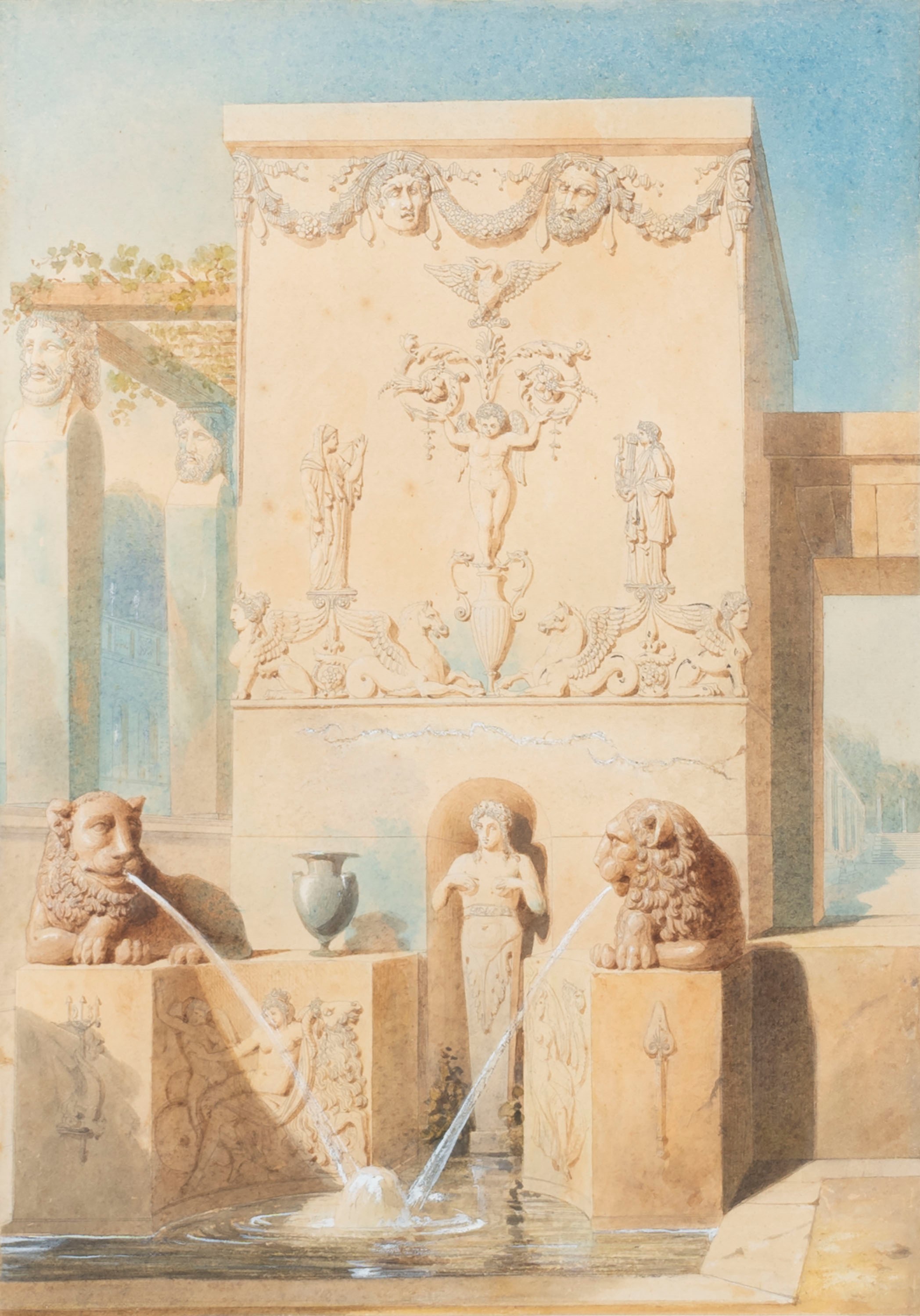 Jules-Frédéric Bouchet - Monumental fountain | Old Master Paintings ...