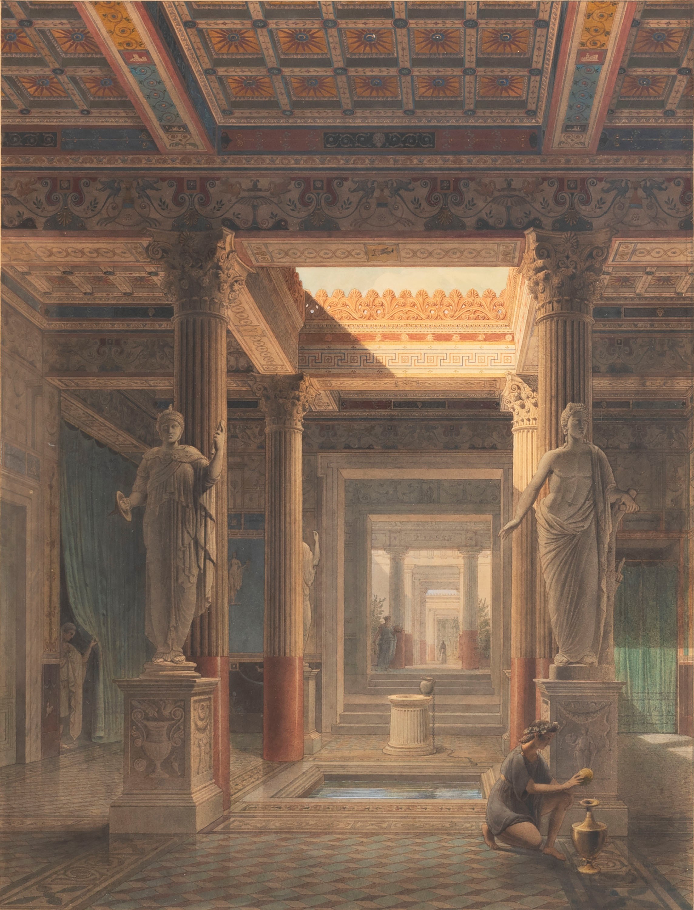 Jules-Frédéric Bouchet - Atrium of the house of the tragic poet in ...