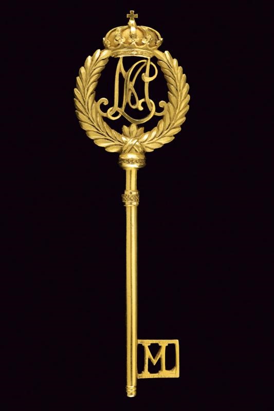 A Chamberlain's key with monogram of Marie Louise, Duchess of Parma ...