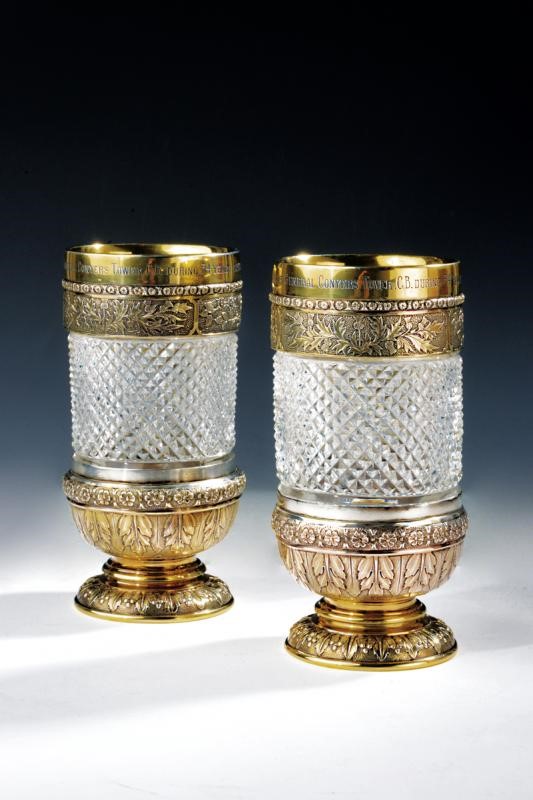Paio di straordinari calici con fornimenti in vermeil 1878 | Rare Armi ...