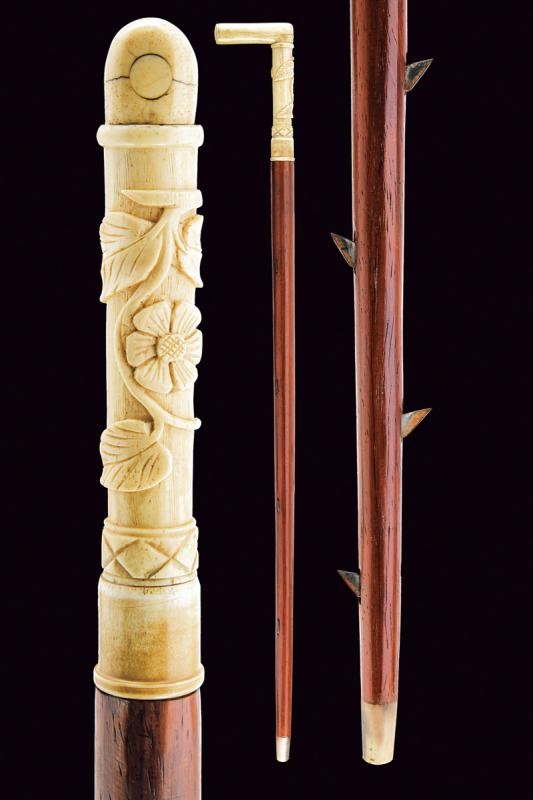 Bastone con lame del tipo "Terrible" o "Diabolique" Fine del XIX Secolo ...