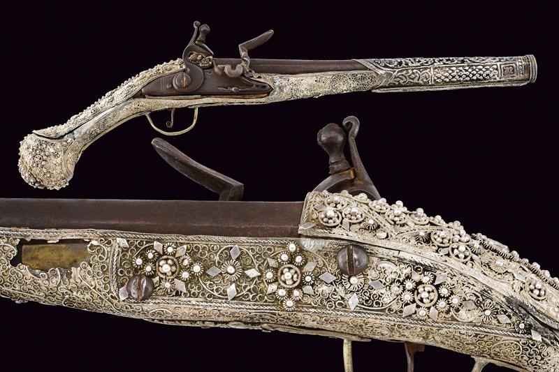 A silver-mounted flintlock pistol First half of the 19th Century | Fine ...