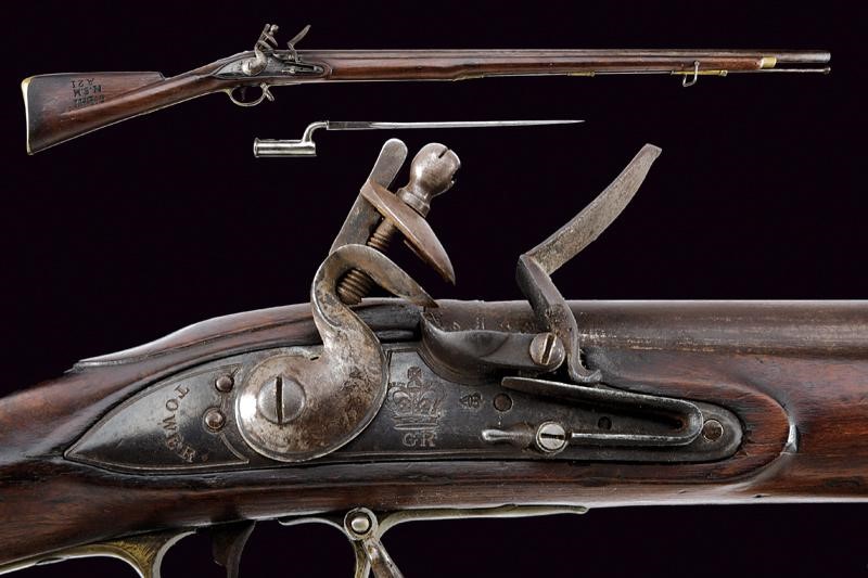 A Brown Bess flintlock gun with bayonet | Fine Antique Arms and ...