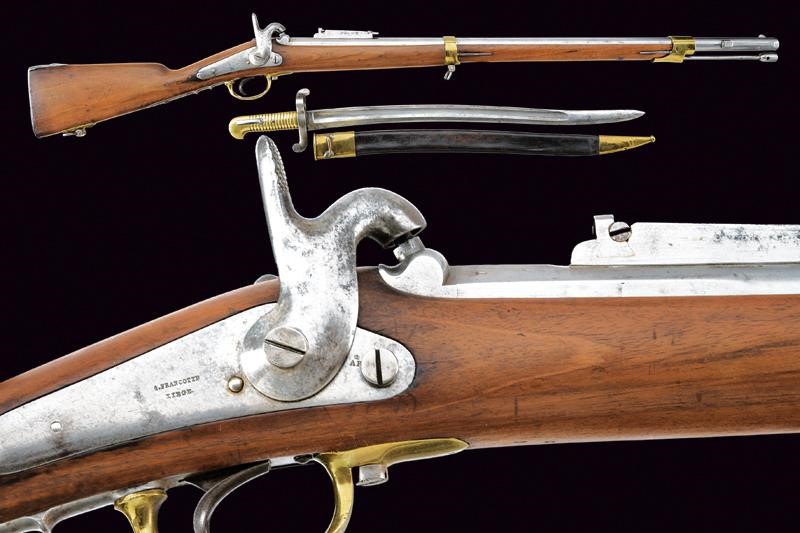 An 1850 model percussion carbine for Chasseurs with bayonet | Fine ...