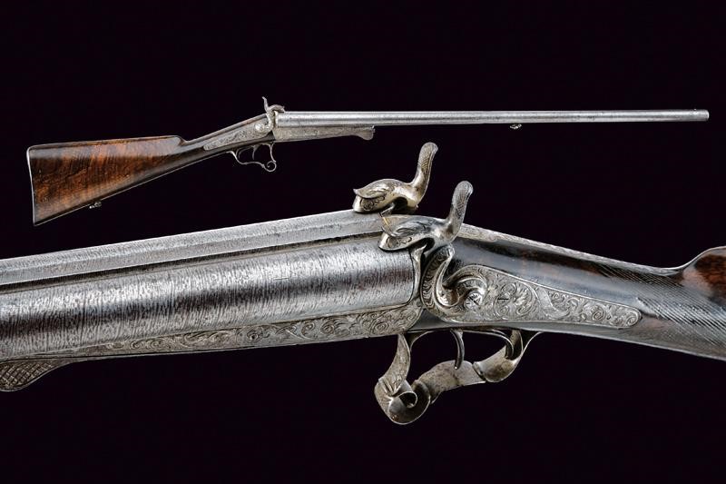 A double-barreled pin-fire shotgun by Lefaucheux | Fine Antique Arms ...