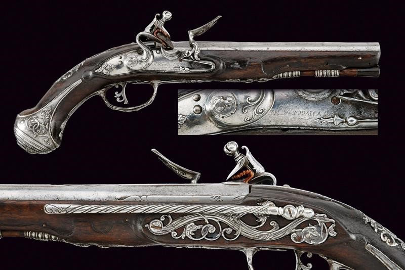 A rare flintlock pistol by Picin Frusca | Fine Antique Arms and ...