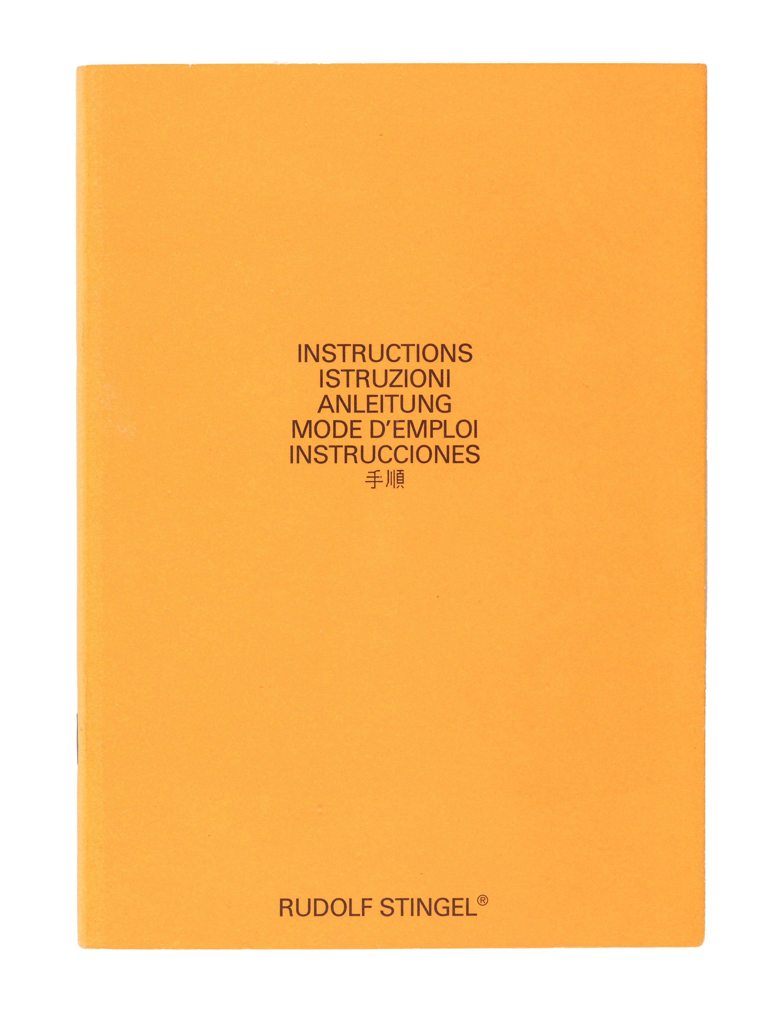 Rudolf Stingel - Instructions. Istruzioni. Anleitung. Mode d'emploi ...
