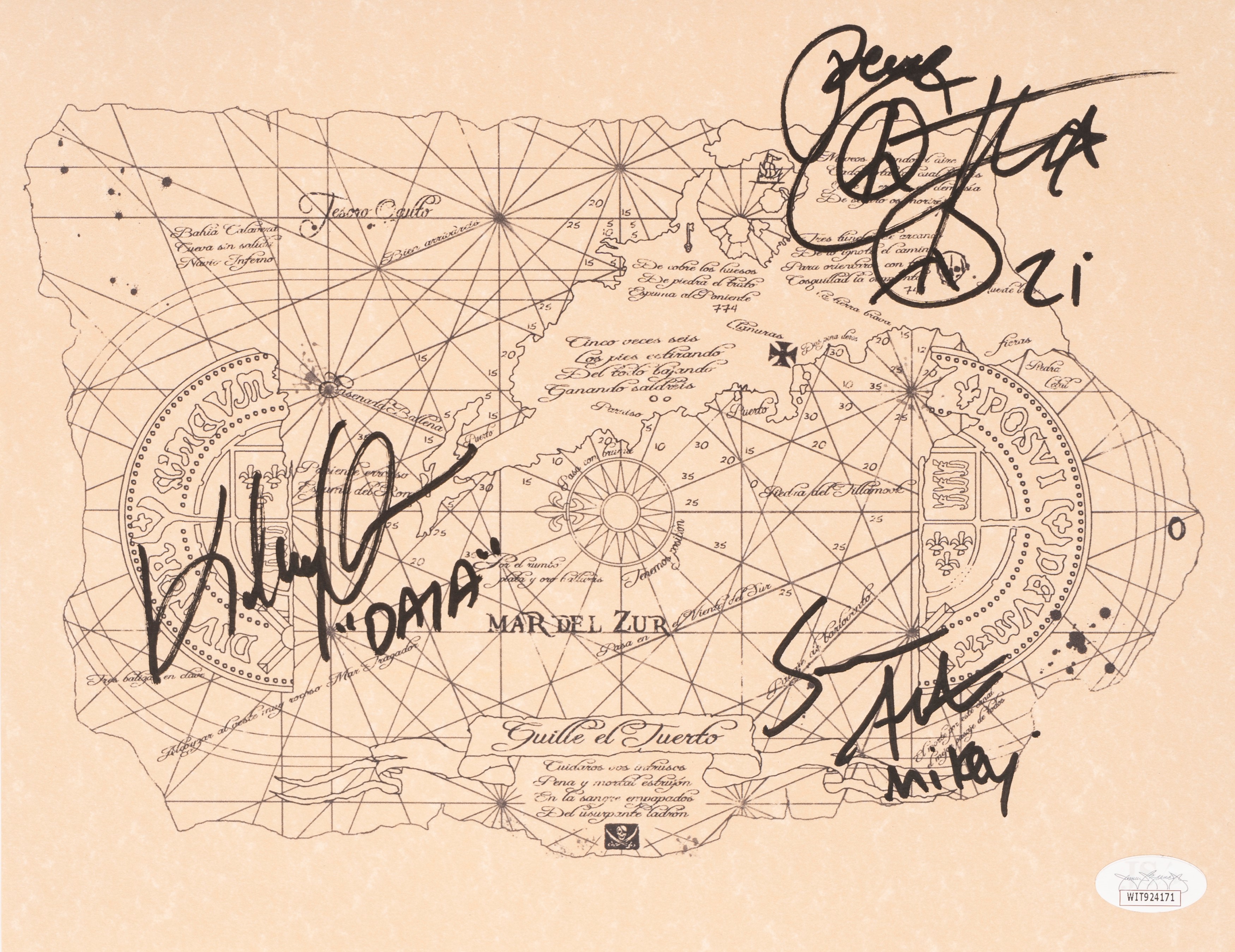 Goonies – Mappa autografata da Corey Feldman, Johnathan KeQuan, Sean ...