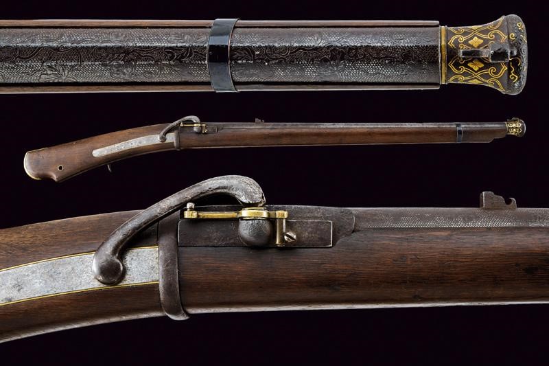 A rare matchlock teppo with engraved barrel 19th Century | Fine Antique ...