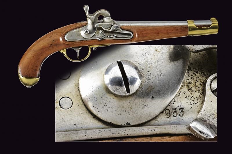 An 1851 Model gendarmerie pistol with Augustin system and external safe ...