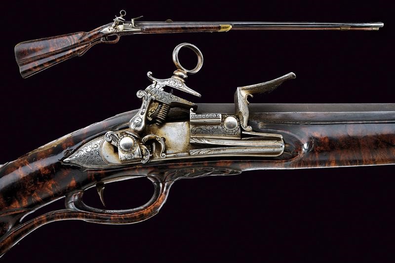 An elegant Roman-style flintlock gun First half of the 18th Century ...