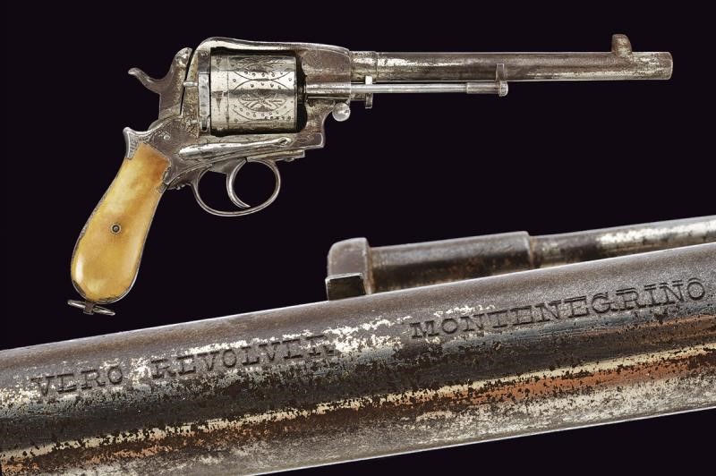 Revolver Gasser tipo Montenegrino a percussione centrale 1880 circa ...