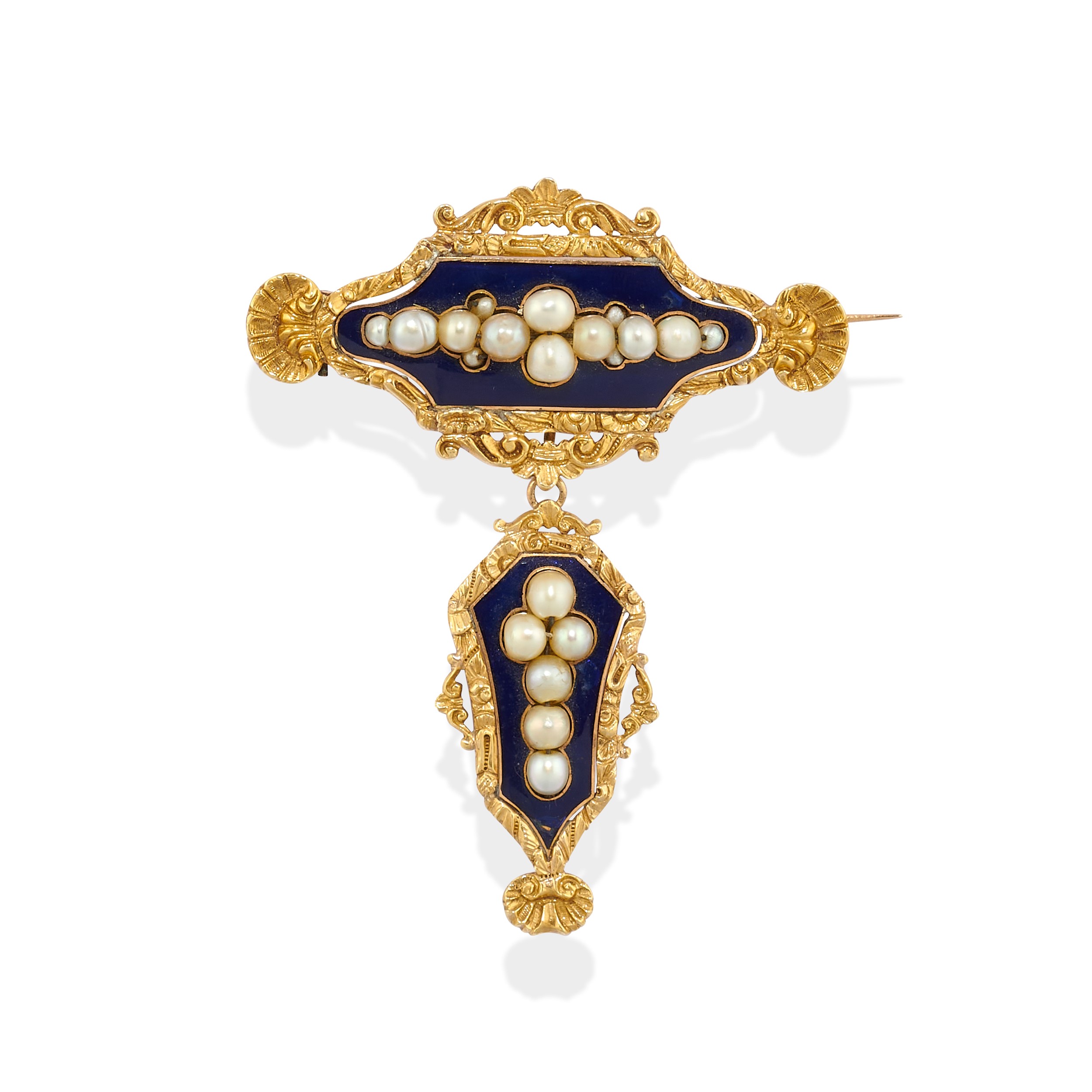 Spilla con perle naturali | Gioielli Importanti | Finarte, casa d'aste