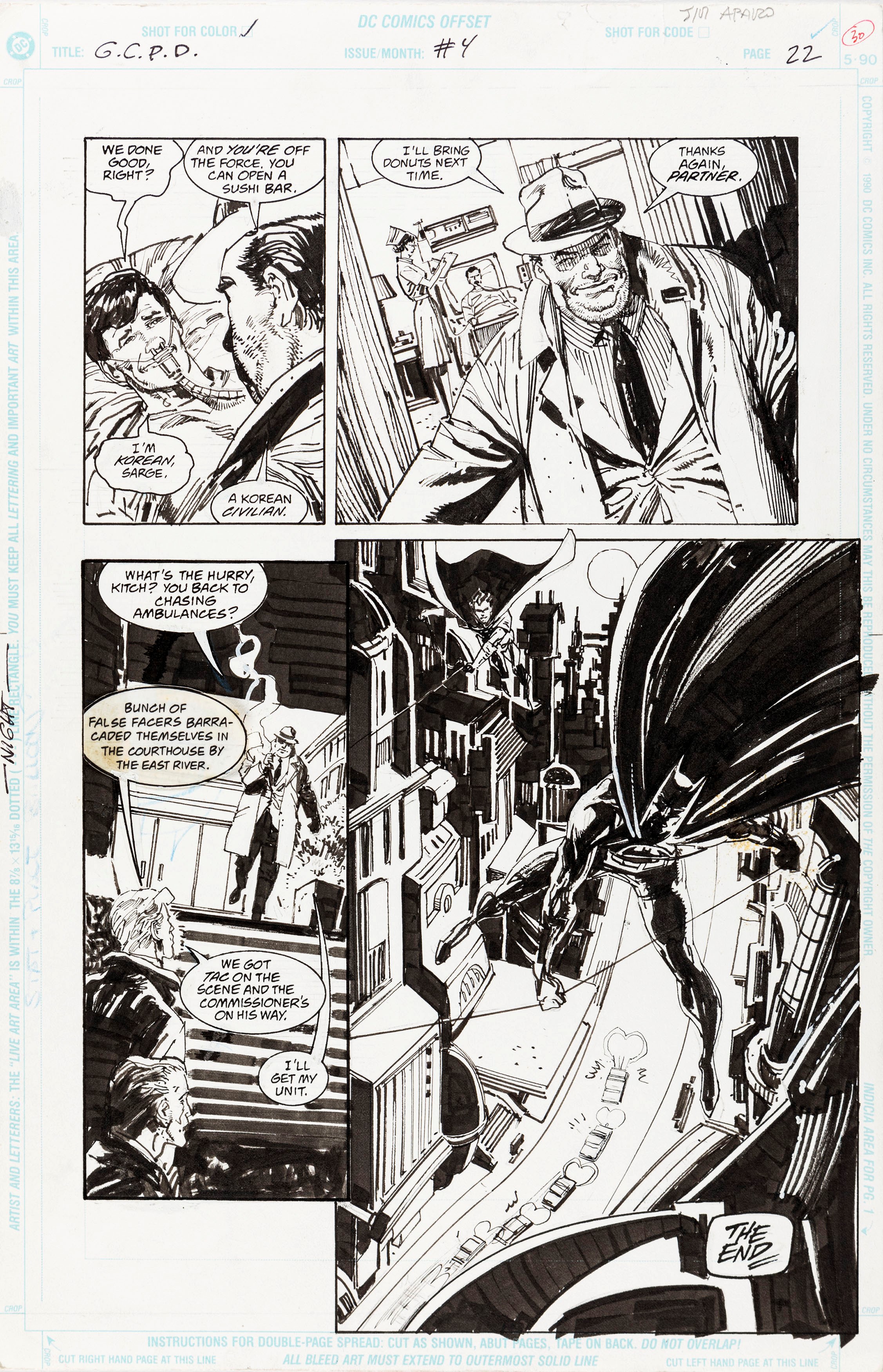 Jim Aparo & Bill Sienkiewicz - Batman: GCPD - Mortal Remains 1996 ...