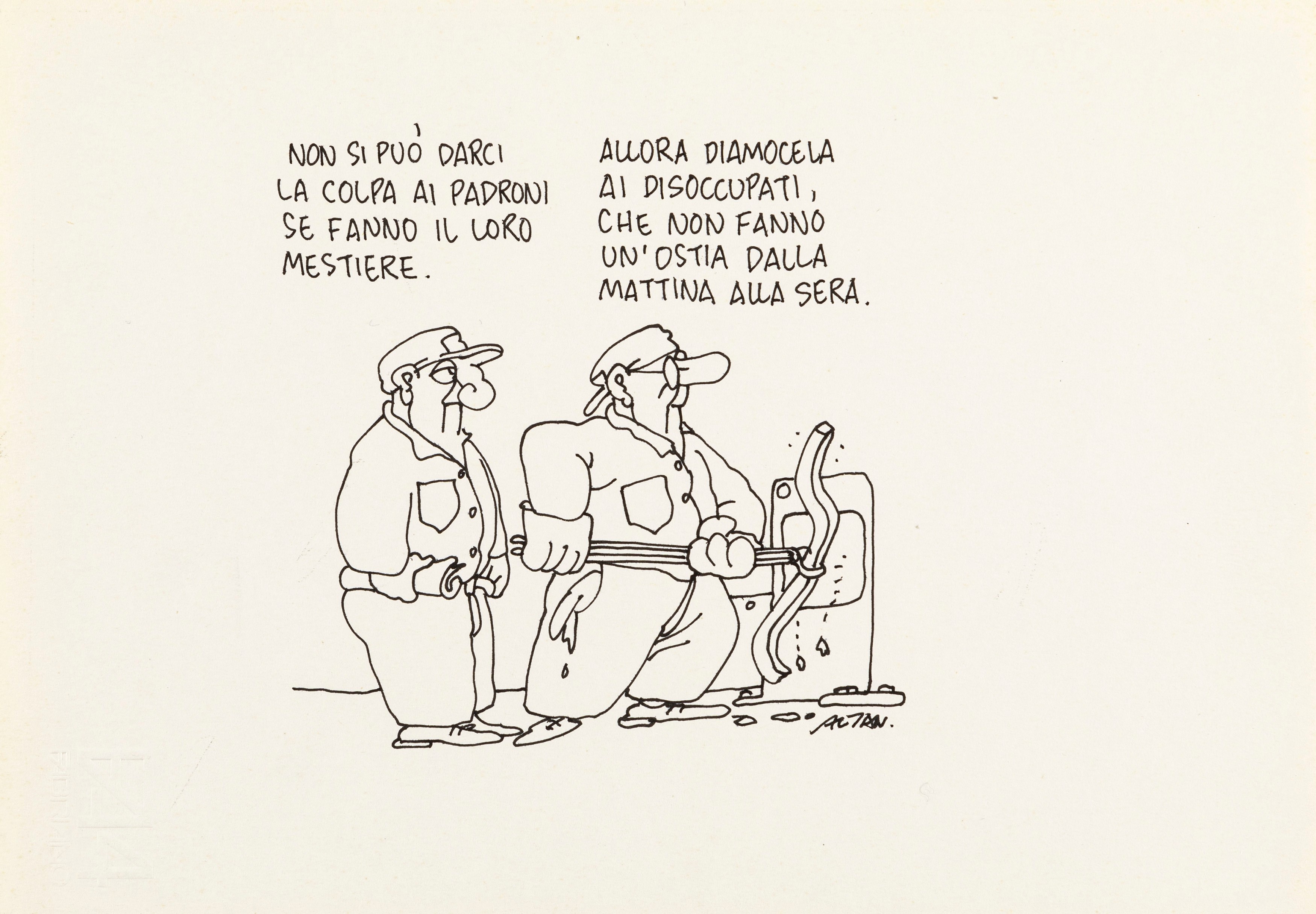 Altan (Francesco Tullio Altan) - Lotta di classe 80s | Original Comic ...