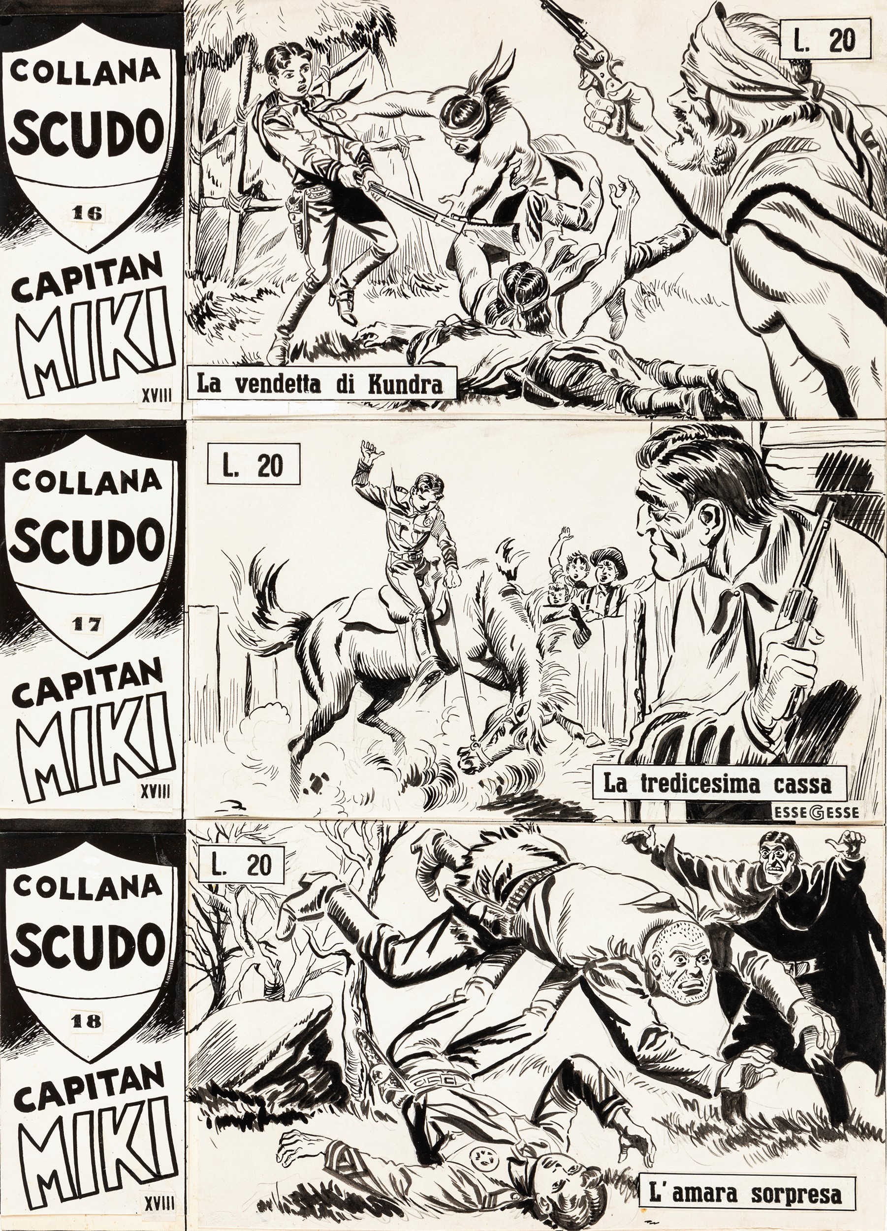 EsseGesse - Capitan Miki 1959 | Original Comic Arts & Illustrations ...