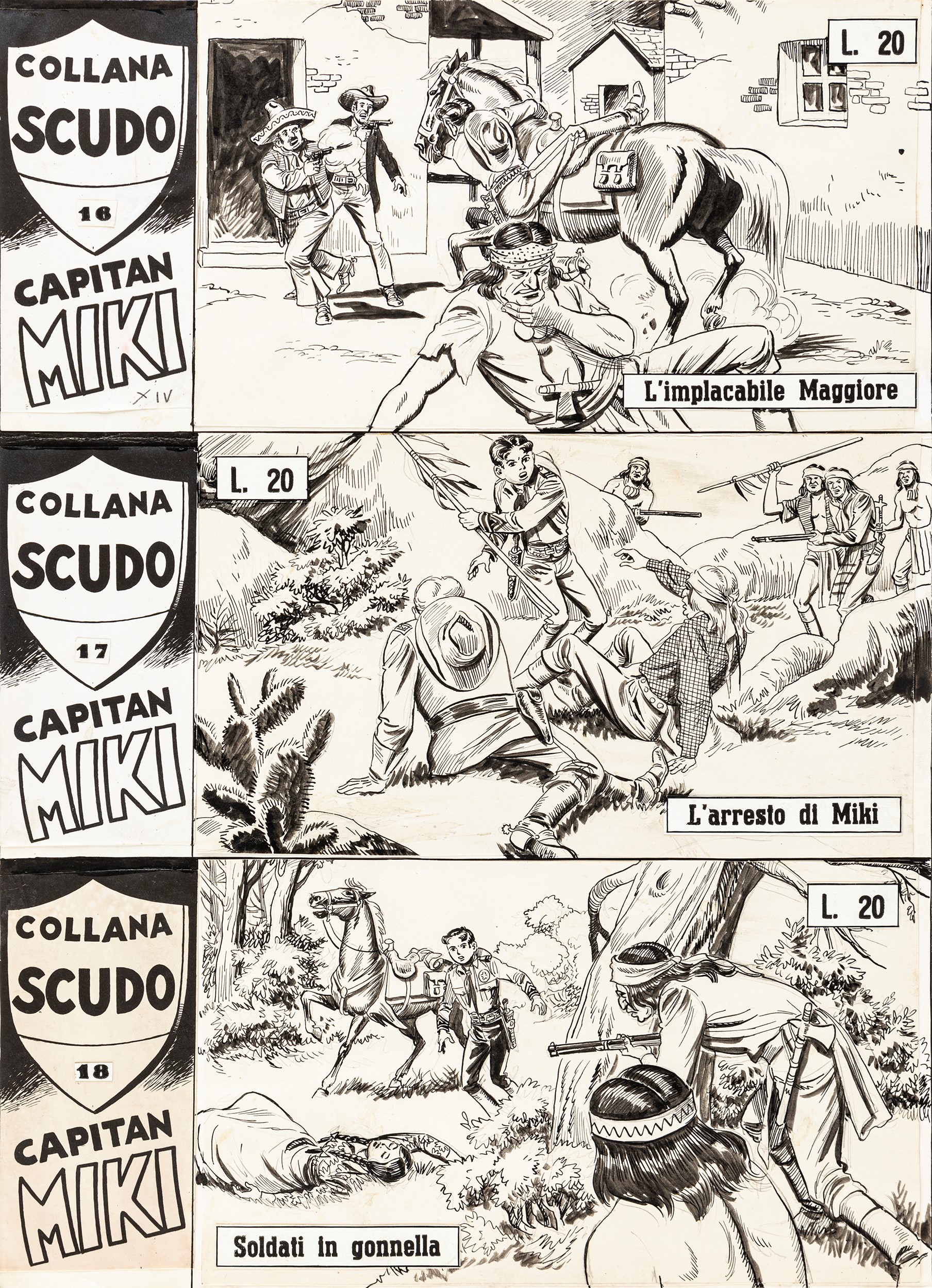 EsseGesse - Capitan Miki 1958 | Original Comic Arts & Illustrations ...