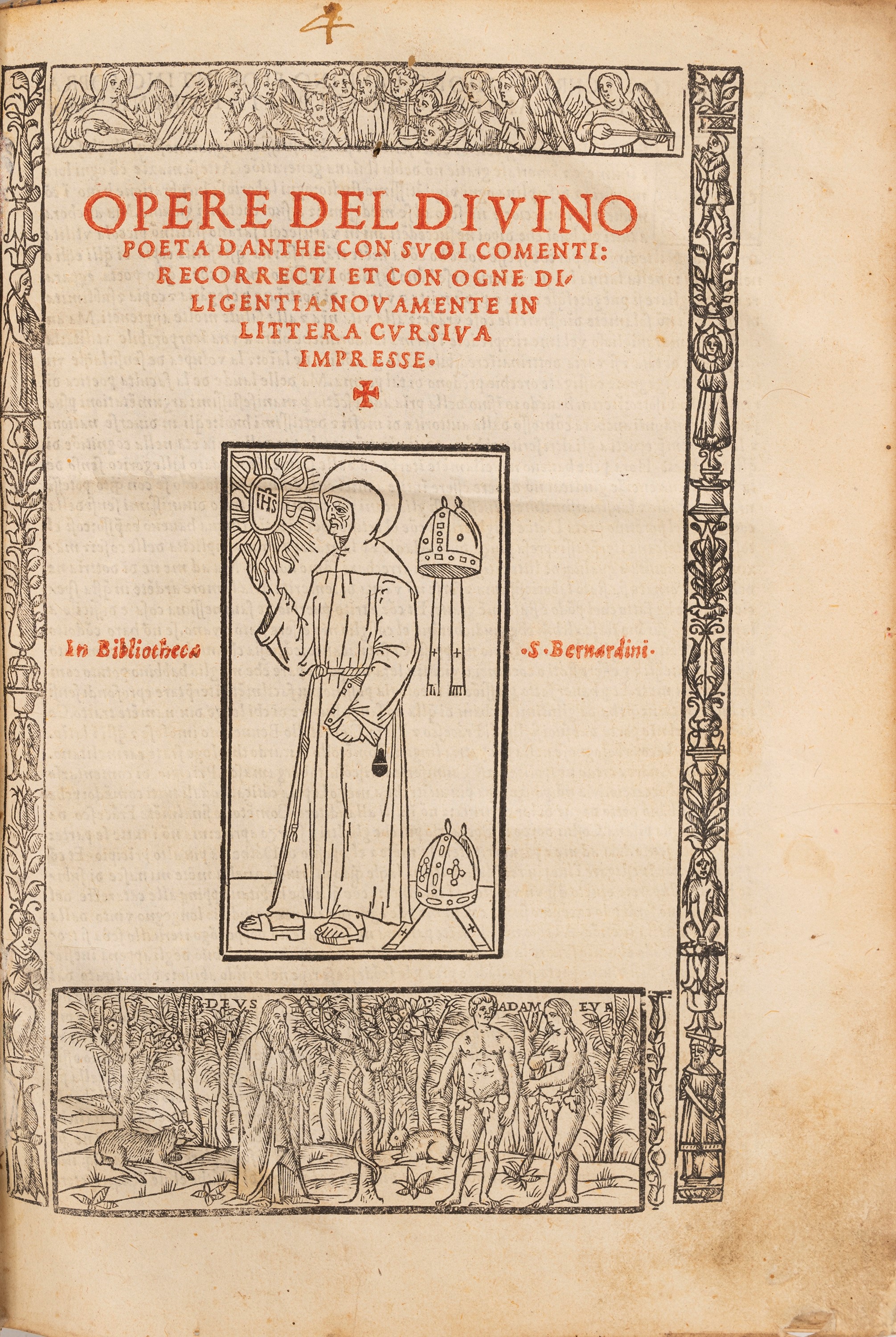 Alighieri, Dante - Opere del diuino poeta Danthe con suoi comenti ...