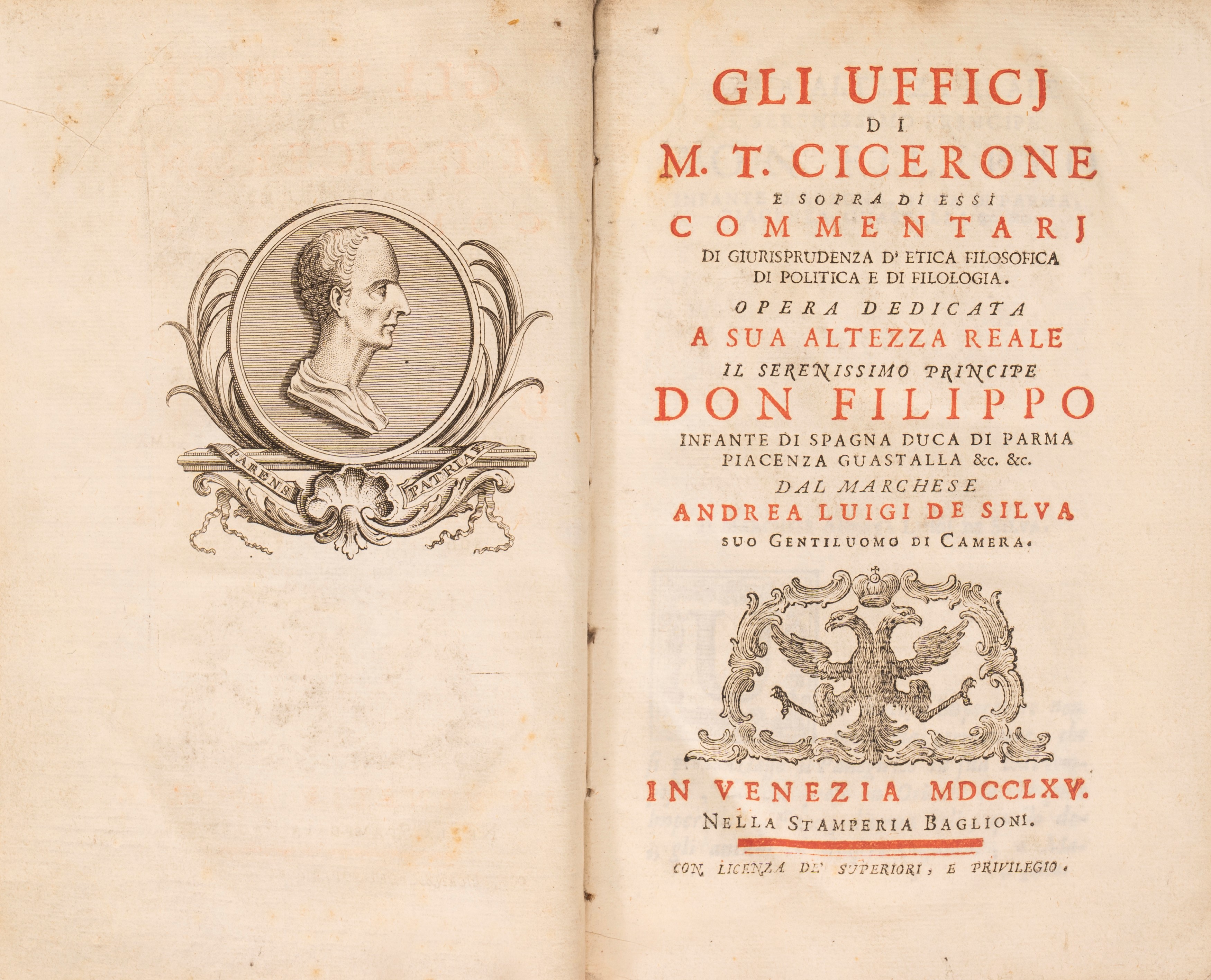 Cicerone, Marco Tullio - Gli Uffici 1765 | Libri, Autografi e Stampe ...