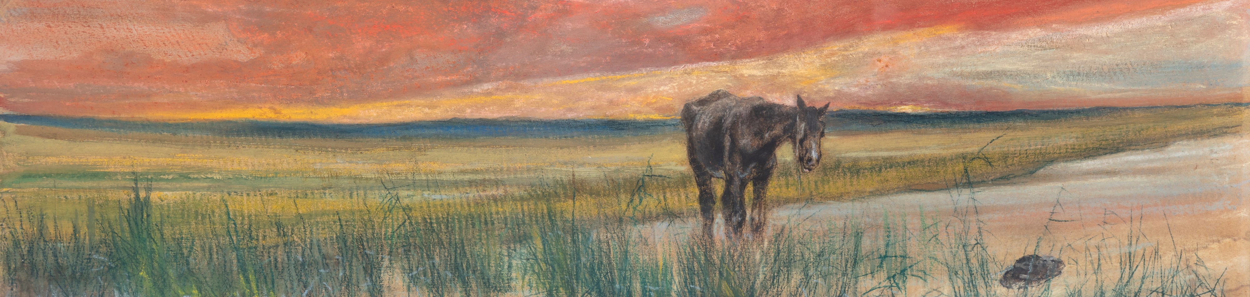 Giovanni Fattori - Lonely horse in Maremma | Important Paintings and ...