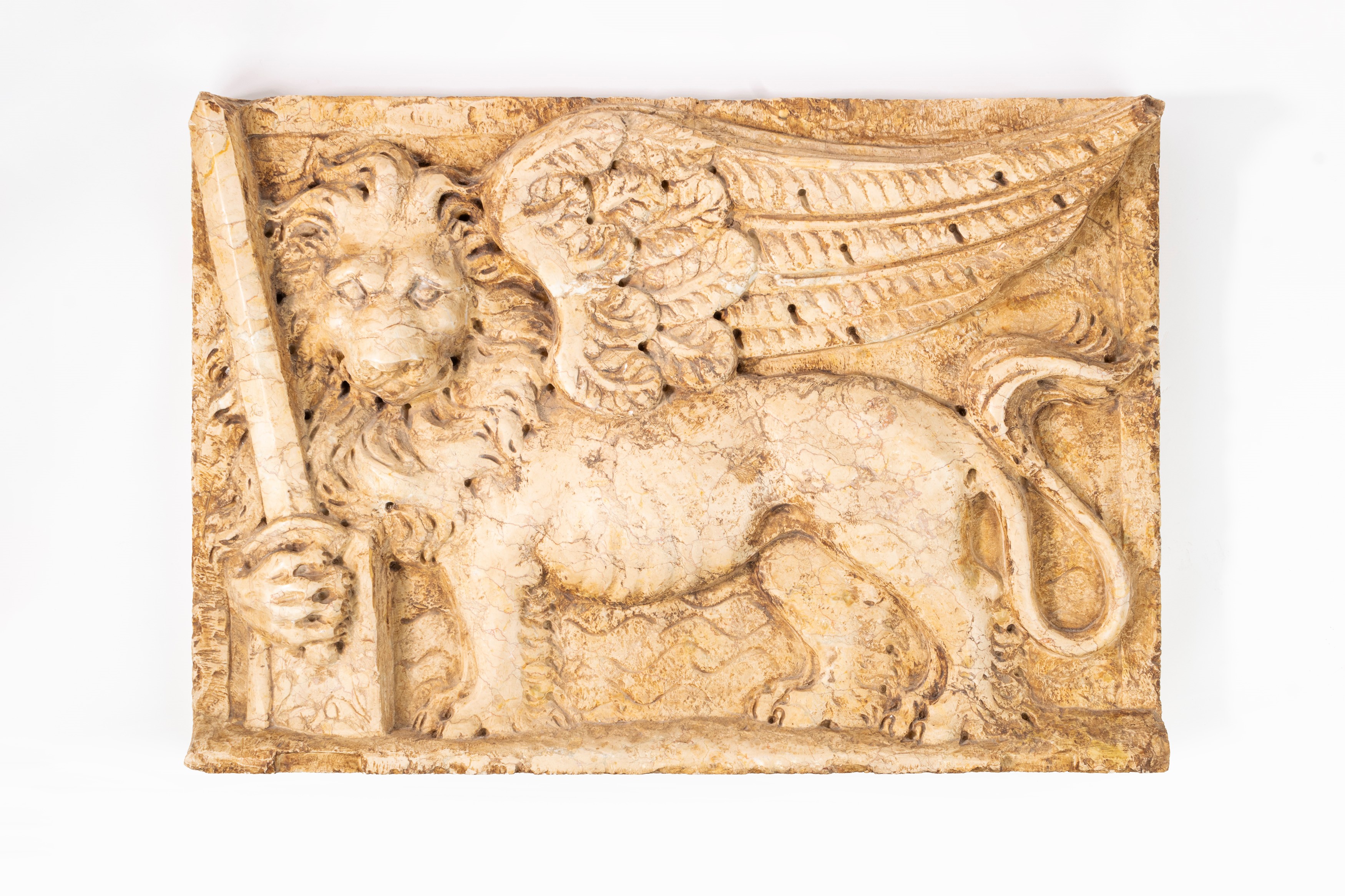 Marble bas-relief depicting the Lion of St. Mark, 19th century | Charms ...