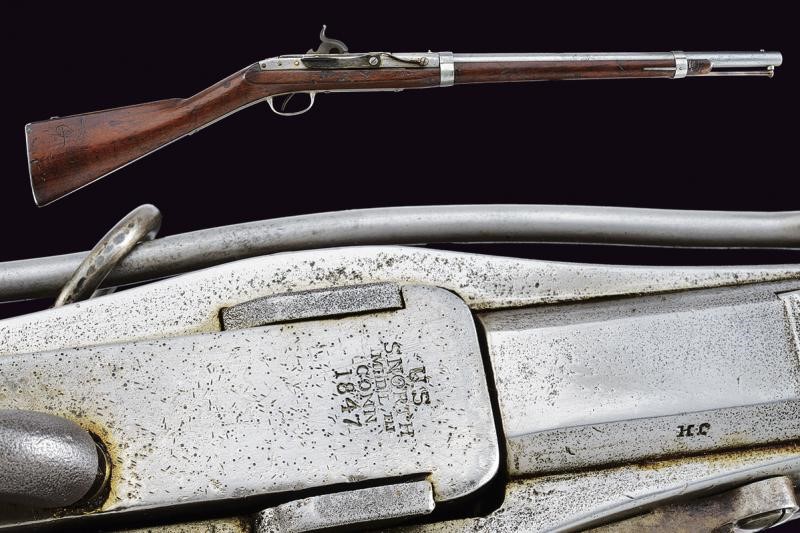 A Model 1843 Hall-North Breech-Loading Percussion Carbine 1847 | Fine ...