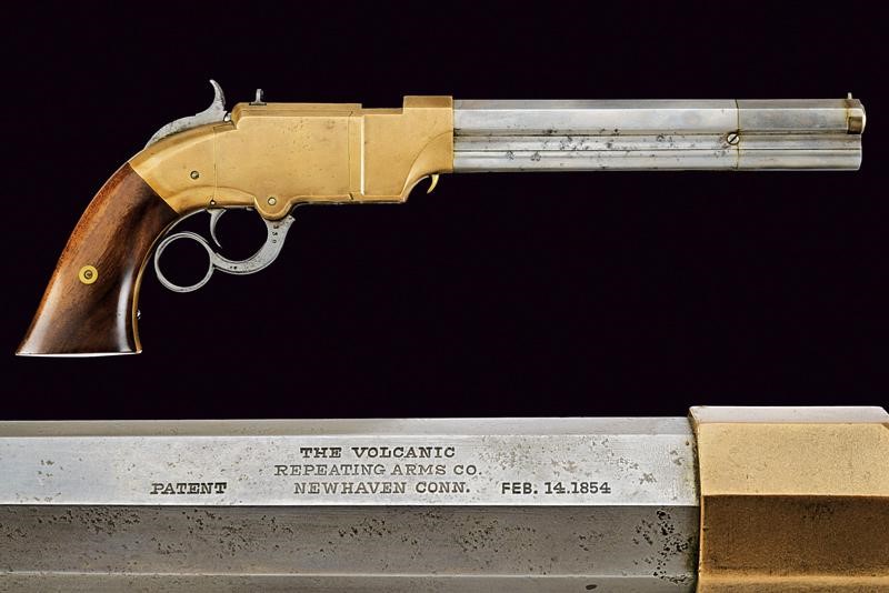 A rare Volcanic Lever Action Navy Pistol about 1860 | Fine Antique Arms ...