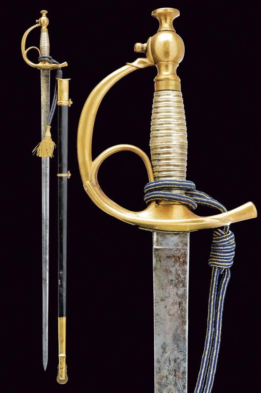 Spada da ufficiali Mod. 1833 "Albertina" Secondo quarto del XIX Secolo ...