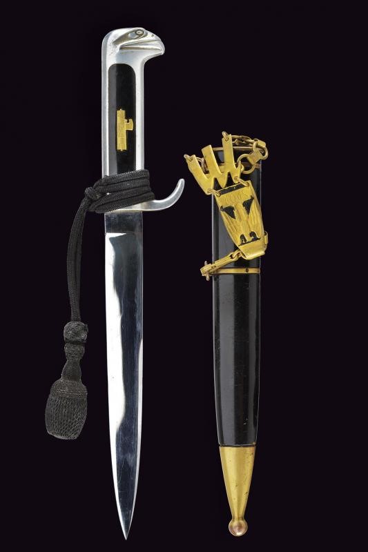 Pugnale Mod. 1937 a testa d'aquila da ufficiale della MVSN con fodero e ...