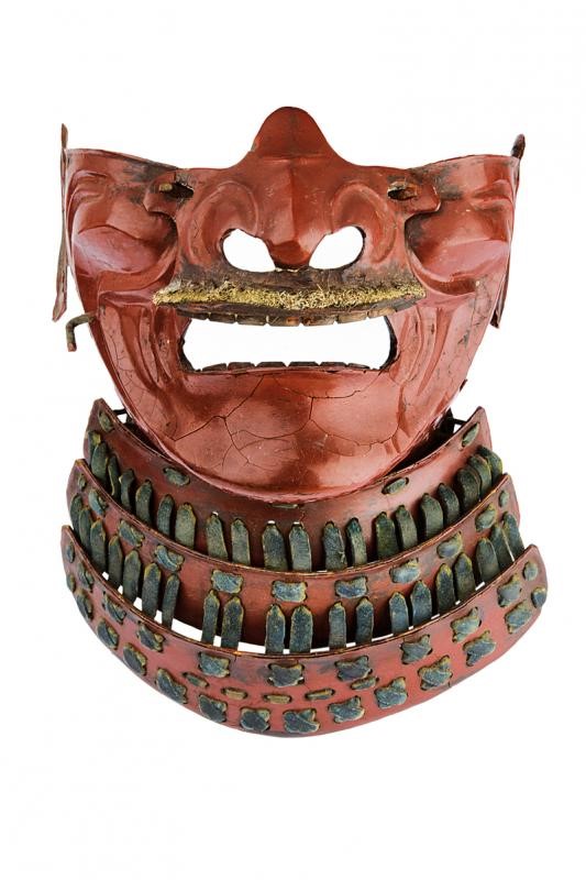 A red-lacqured iron Ressei Menpo Edo Period (1603-1867) | Fine Antique ...
