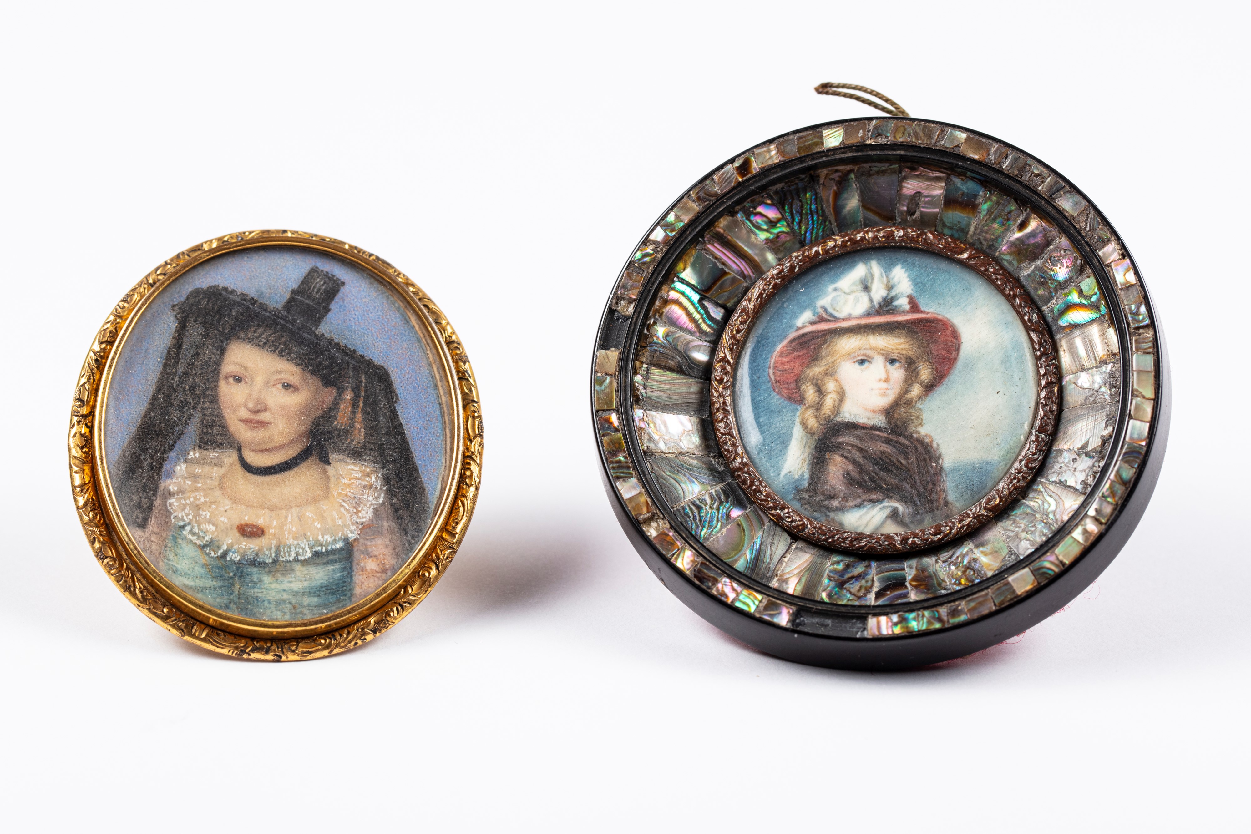 Two ivory miniatures, France and England, 19th century | Antique ...