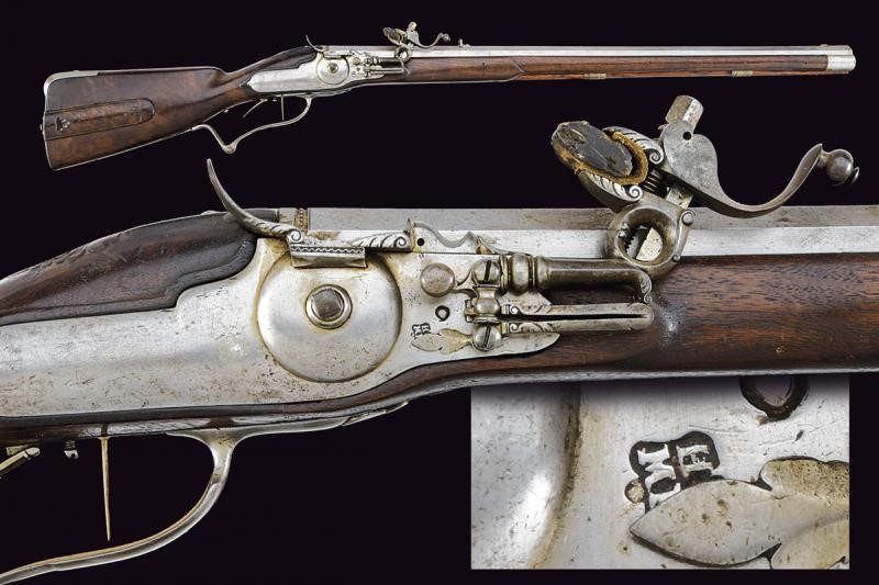 An interesting wheel-lock rifle late 17th Century | The Antique Arms ...