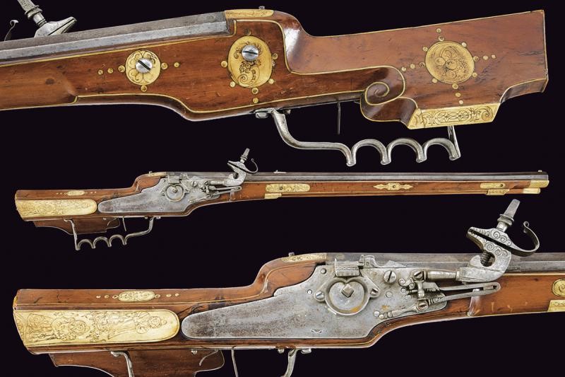 A fine wheel-lock sporting rifle 17th Century | The Antique Arms ...