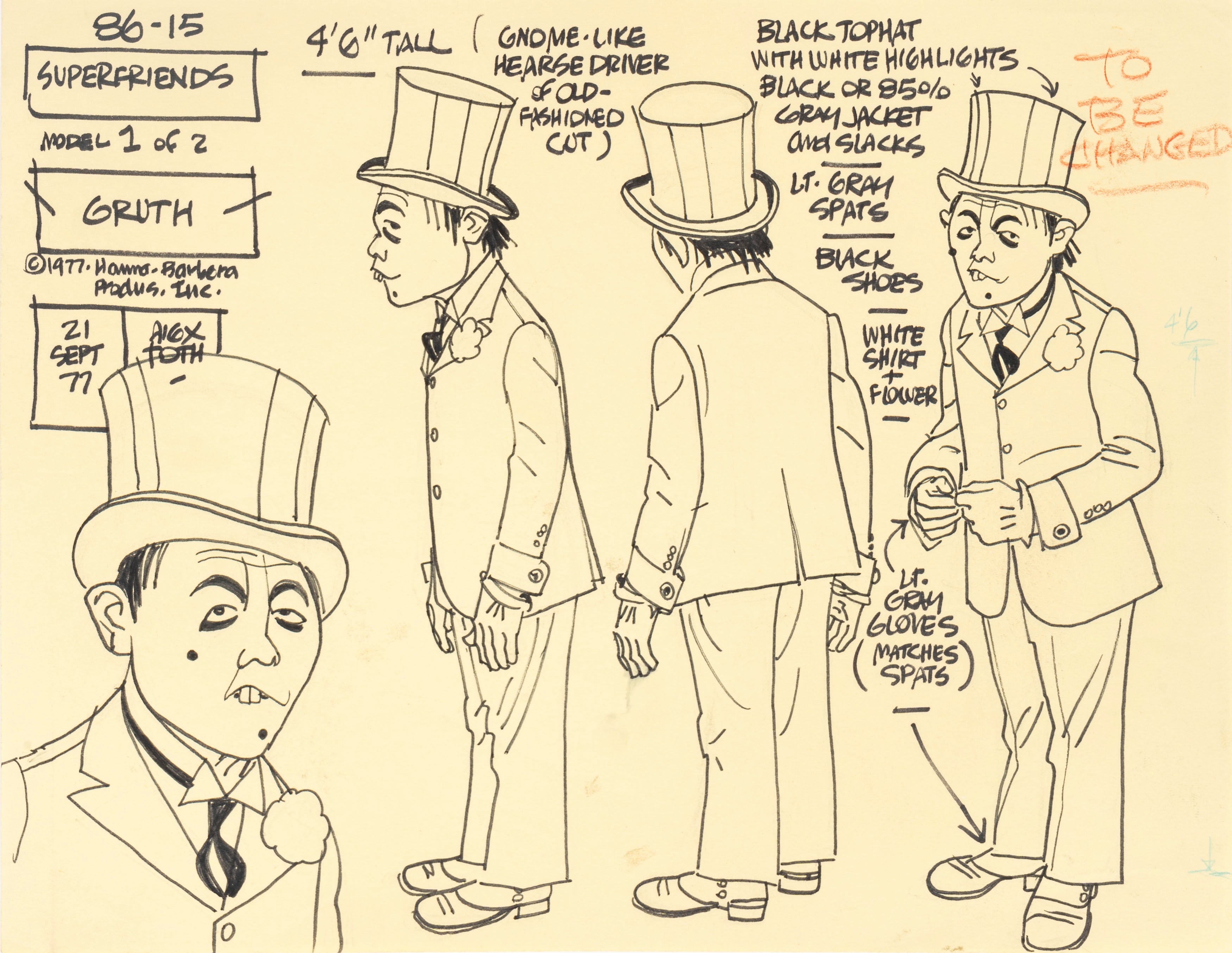 Alex Toth - Super Friends - Gruth 1977 | Masters of Comic Art: Oliva ...