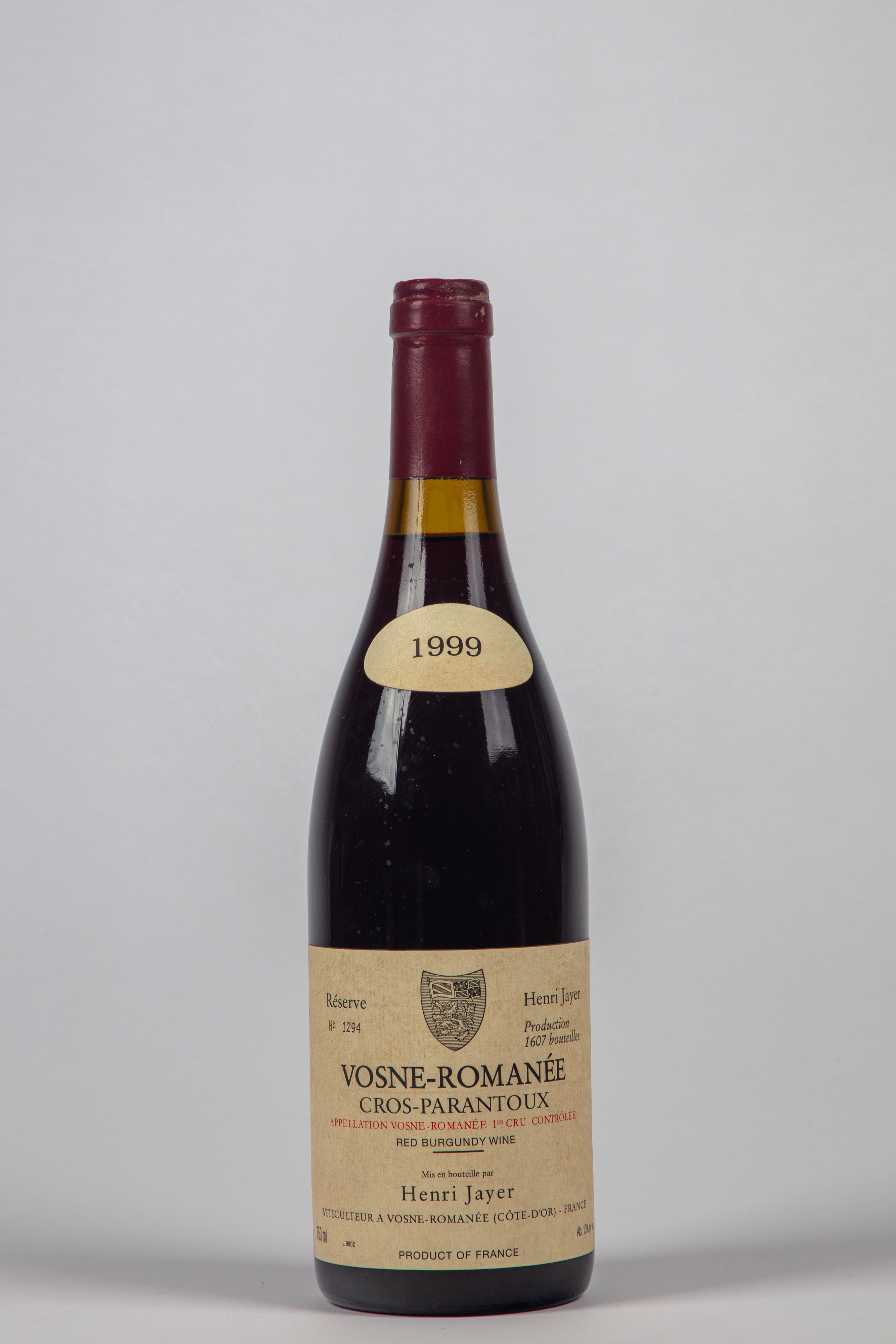 Francia - Henri Jayer Cros Parantoux 1999 | The Burgundy Chapter: A ...