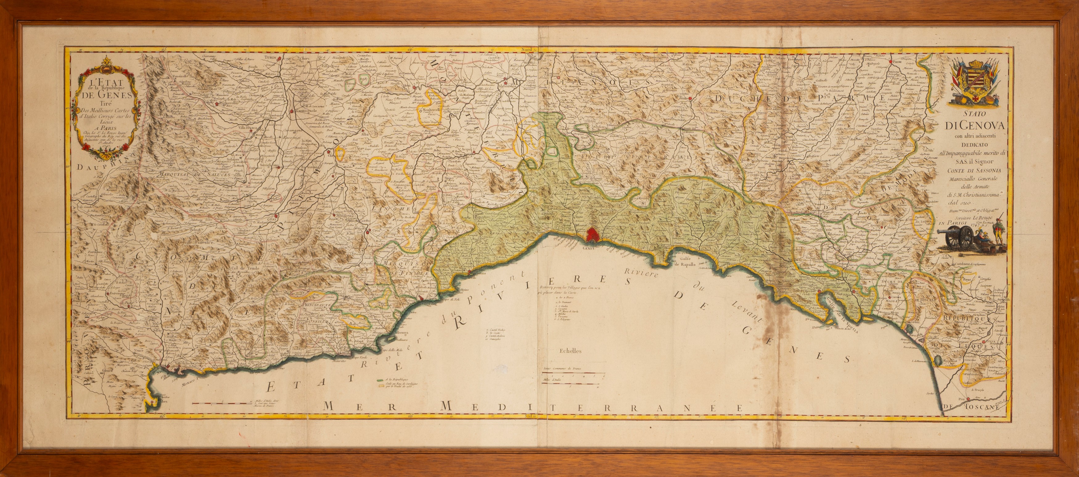 Le Rouge, George Louis - State of Genoa with other adjacent ones 1747 ...