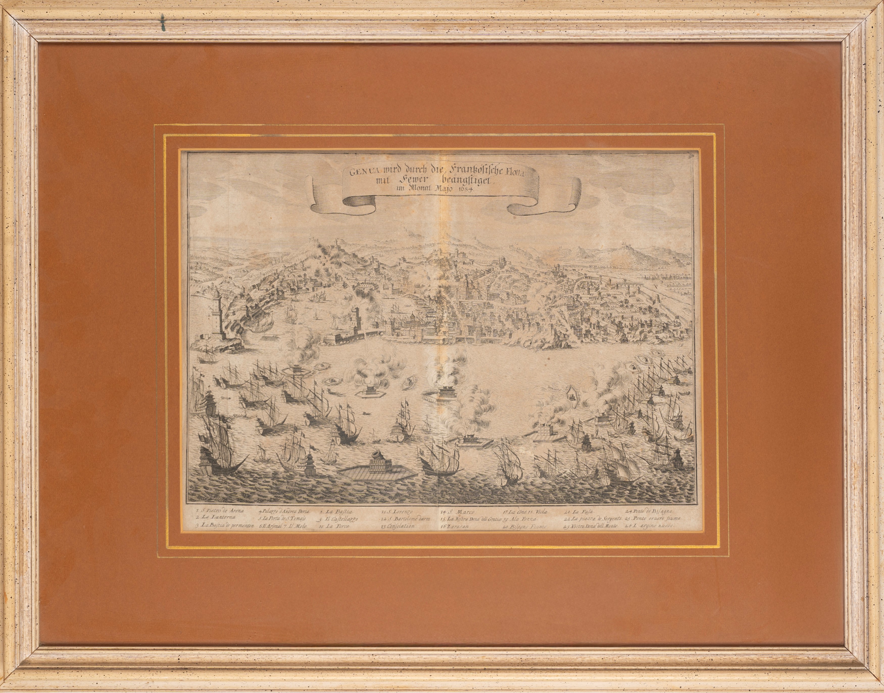 Genua wird durch die Frankosische Fleet 1684 | Maps of Liguria and ...