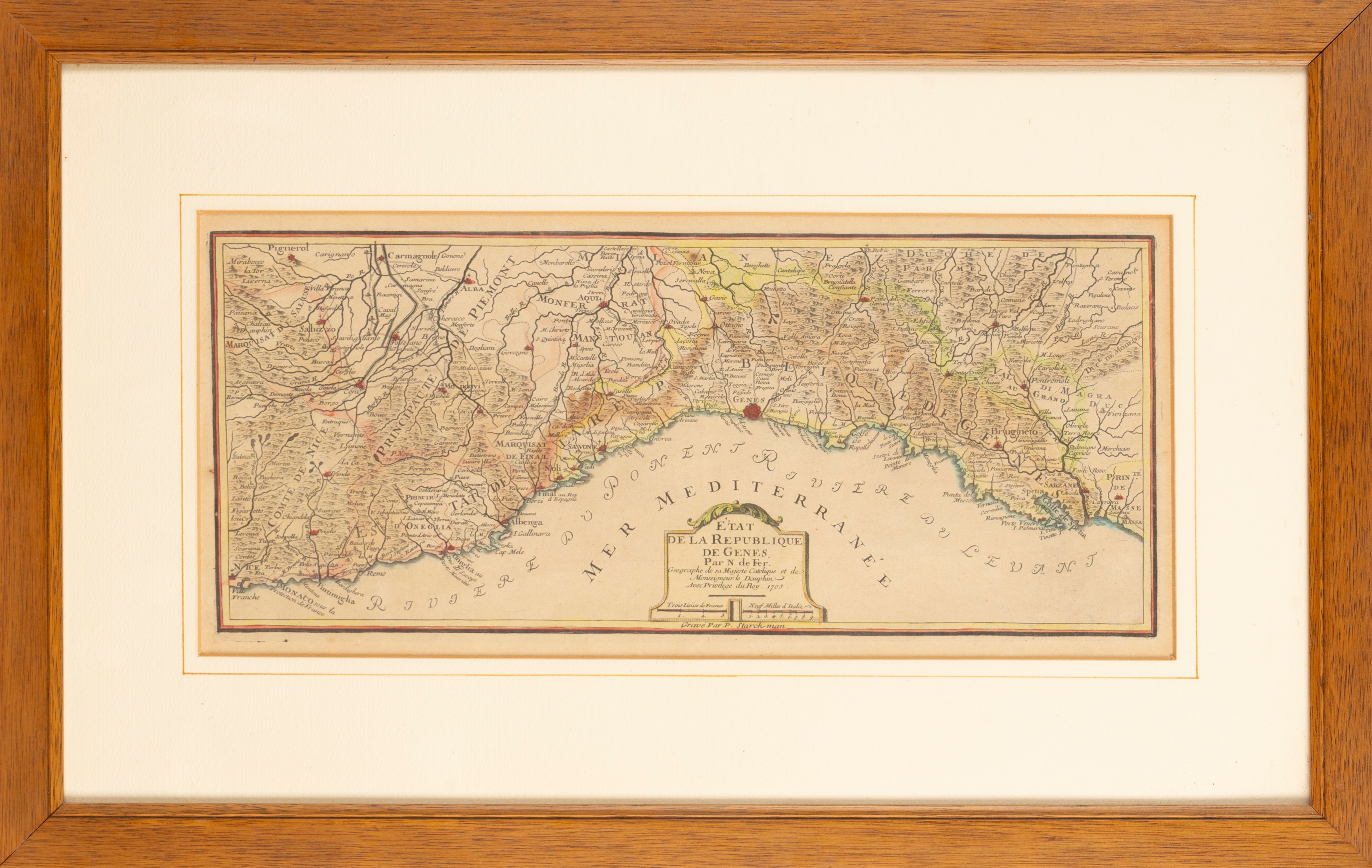 Age of the Republic of Genes 1705 | Maps of Liguria and Corsica ...