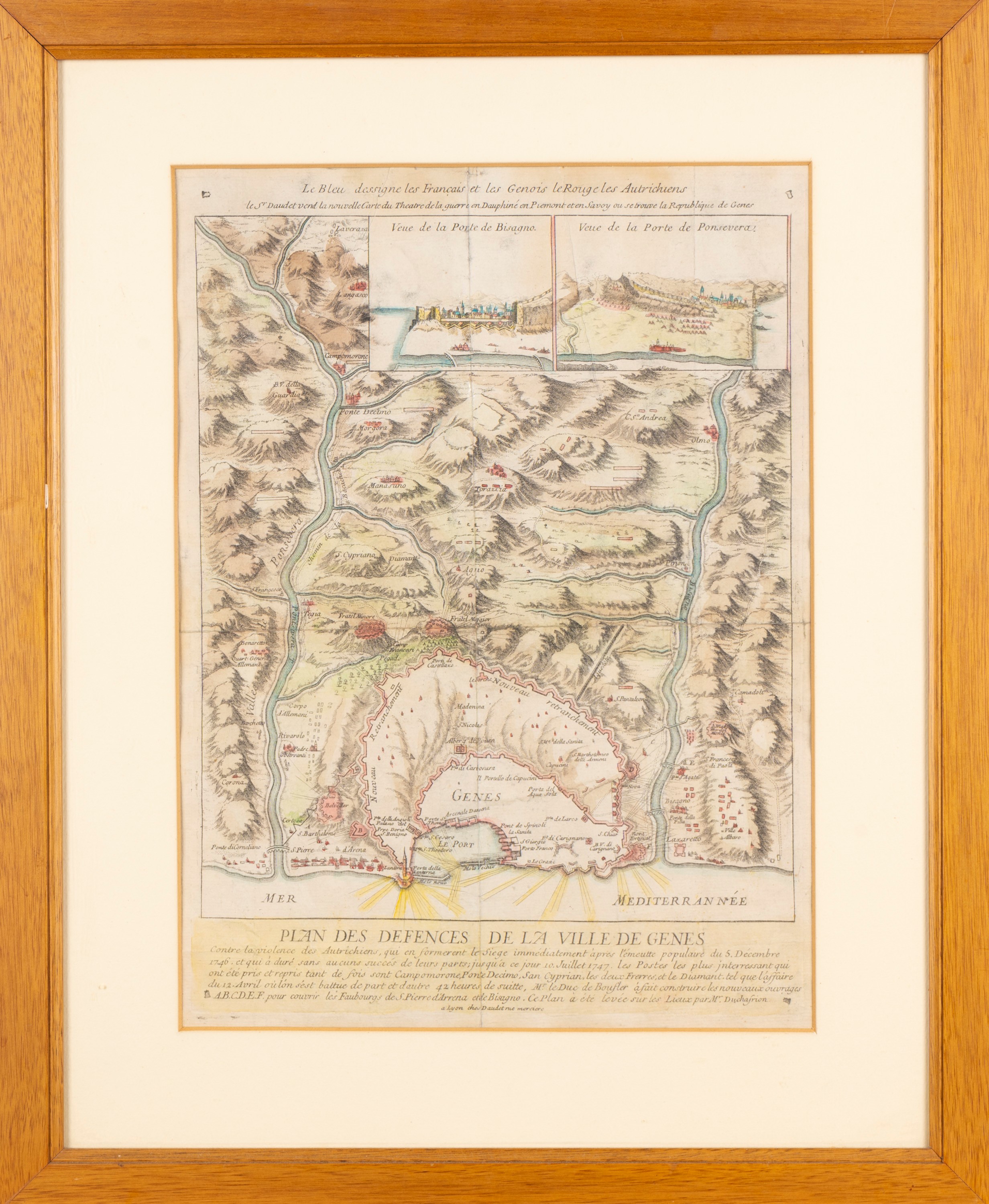 Louis-Pierre Daudet - Plan des Defenses de la Ville de Genes 1747 ...