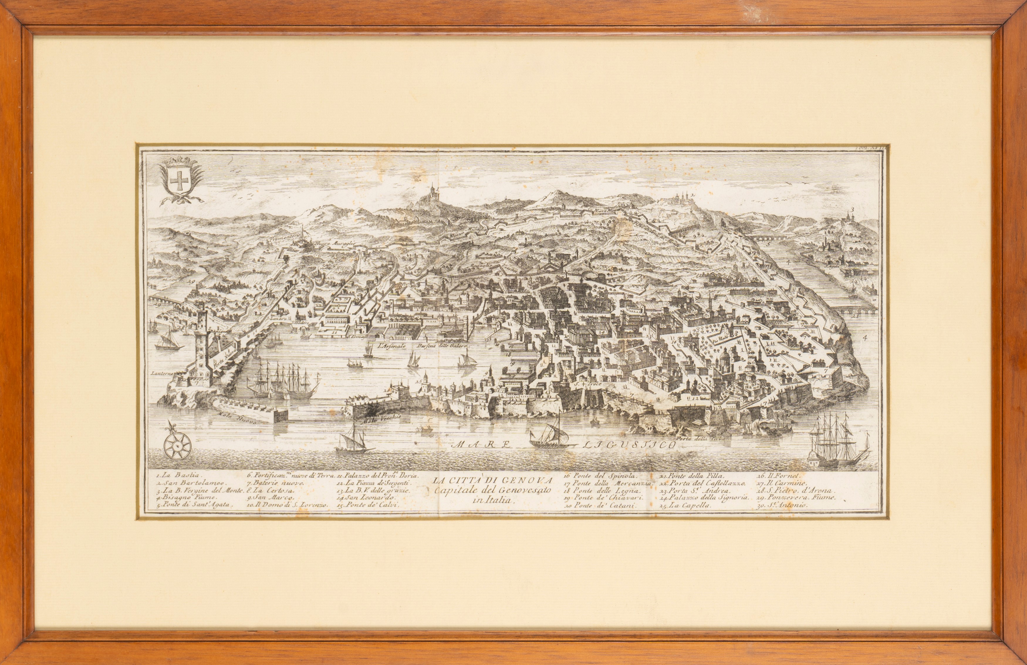 The City of Genoa Capital of the Genoese State in Italy 1680 | Maps of ...