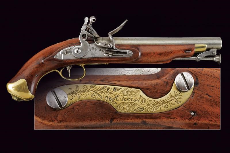 Pistola a pietra focaia da cavalleria personalizzata Inizio del XIX ...