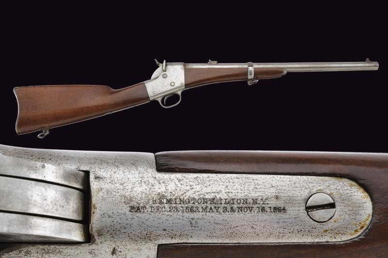 A Remington Single Shot Breech-Loading Carbine aka "Split Breech ...