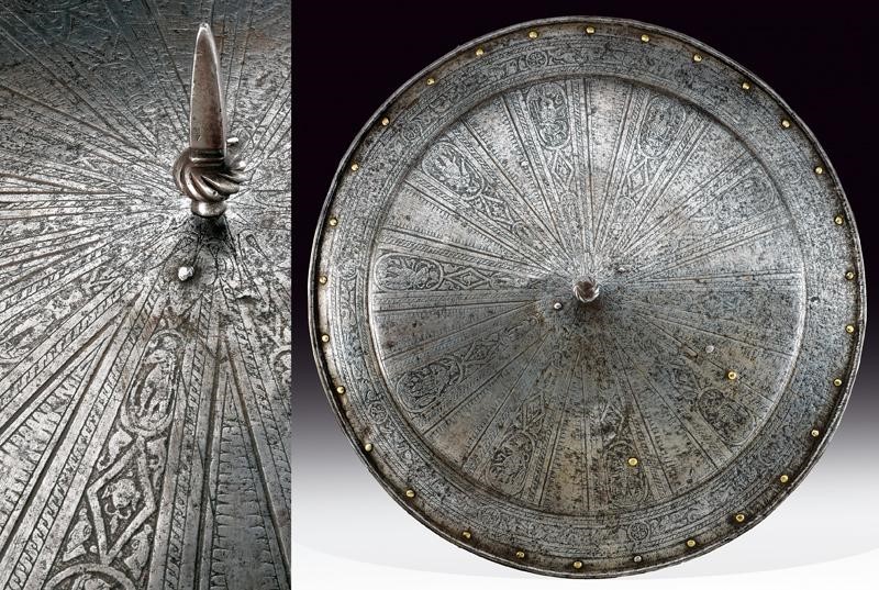 A beautiful etched shield in Pisan style 1600 circa | Fine Antique Arms ...