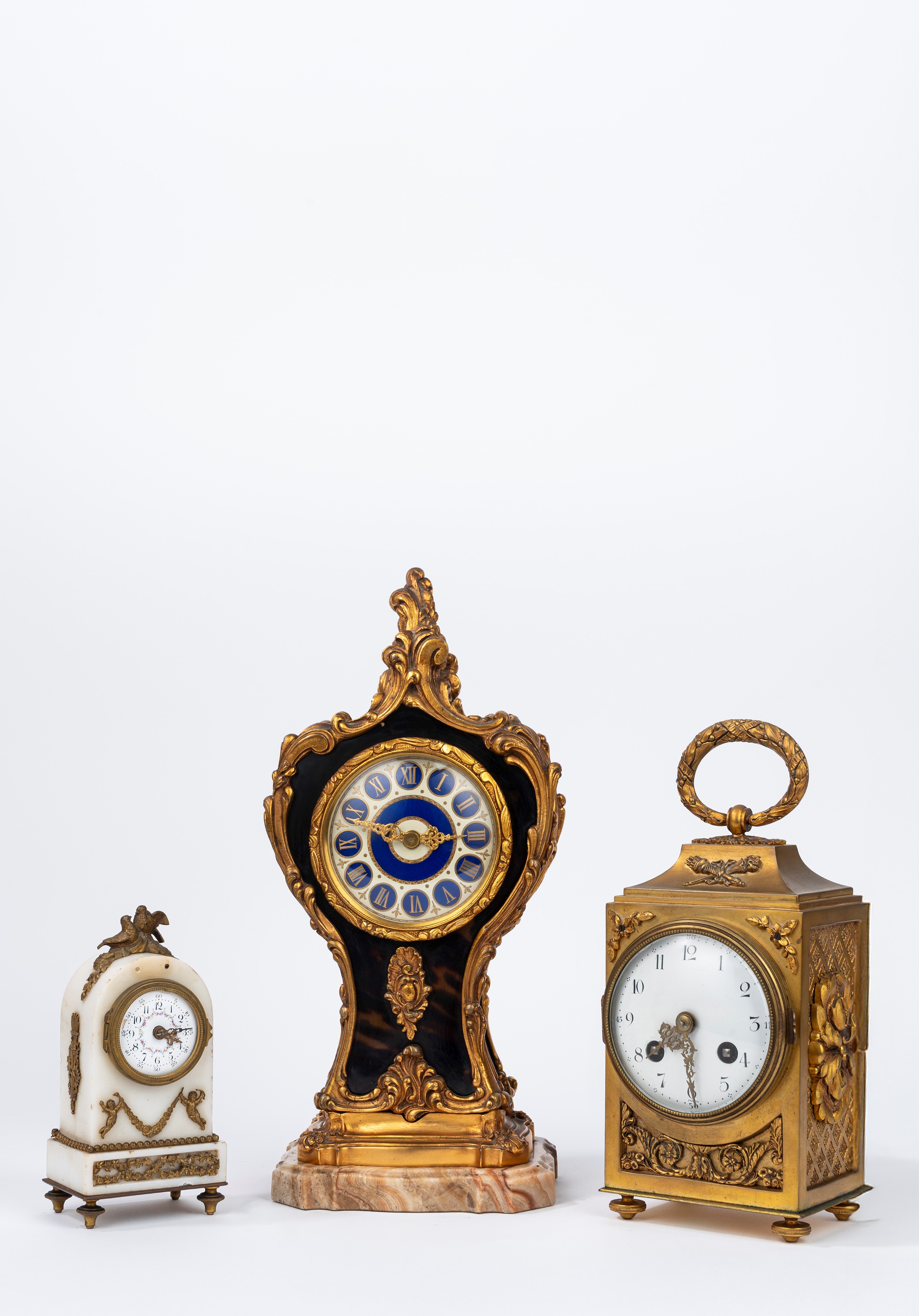 Lot of three pendulum clocks, 19th century | Charms of Art | Finarte ...