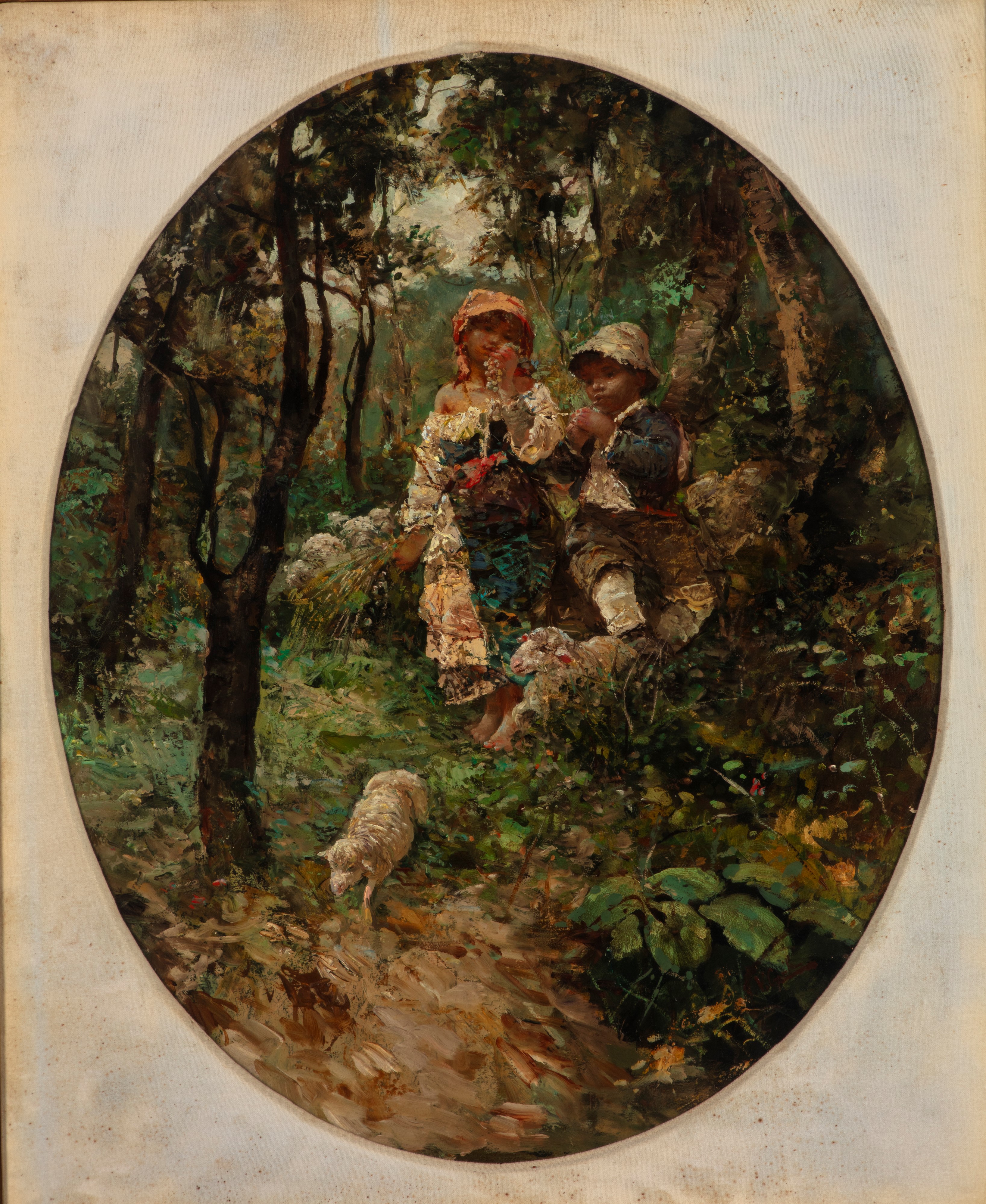 Vincenzo Caprile - Little Shepherds | Paintings, Sculptures & Prints / 19th and Early 20th ...