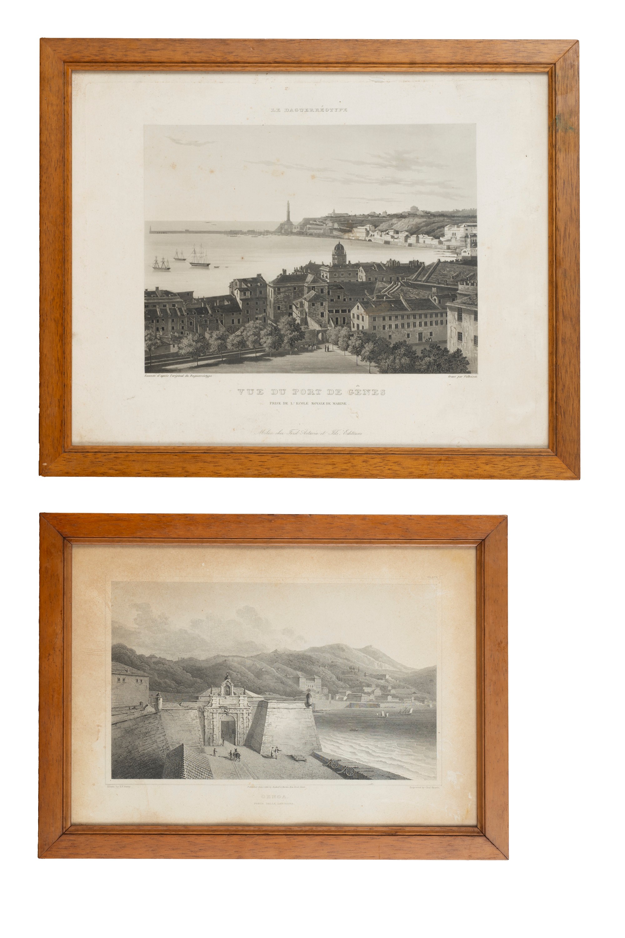 View of the port of Genes 1840 | Maps of Liguria and Corsica | Finarte ...