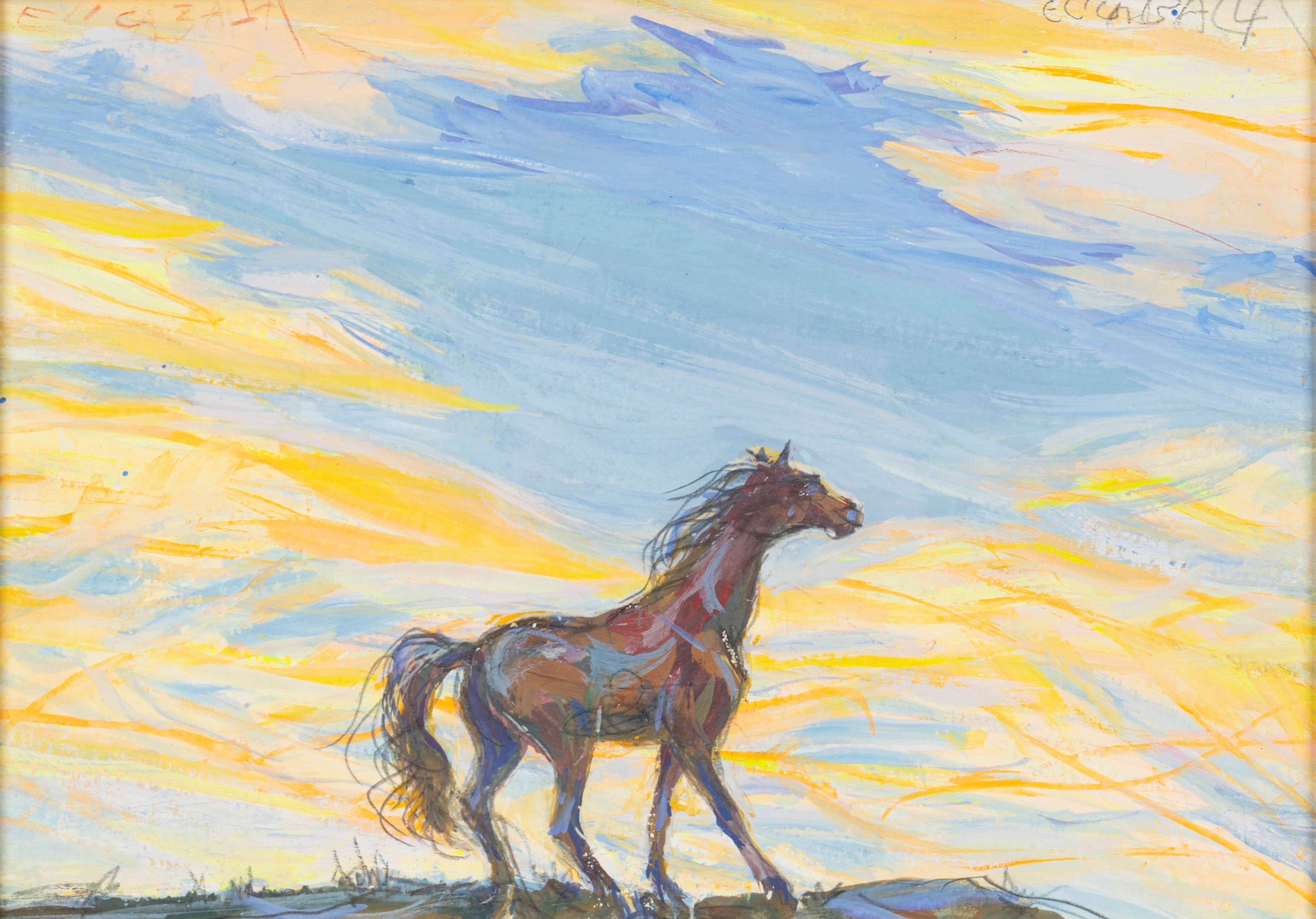 Elica Balla - Horse at sunset 1980 | 19th and Early 20th Century Art ...